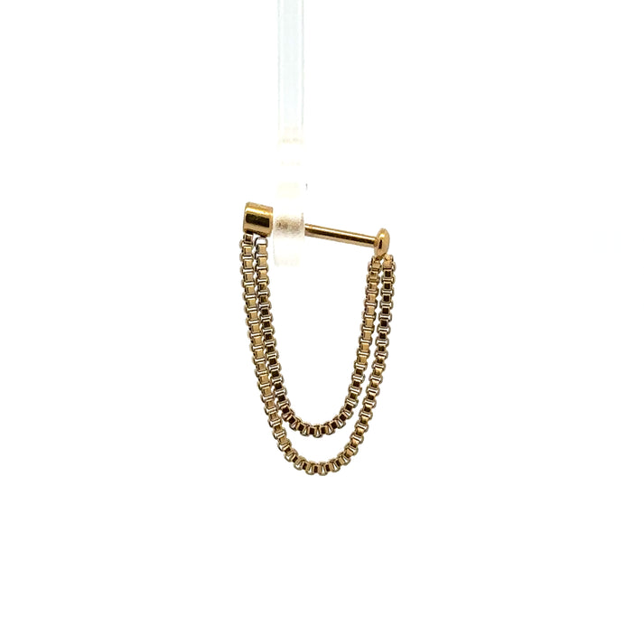 14K Gold labret chain – piercingspot